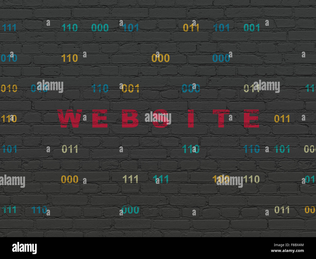 Web development concept: Website on wall background Stock Photo - Alamy