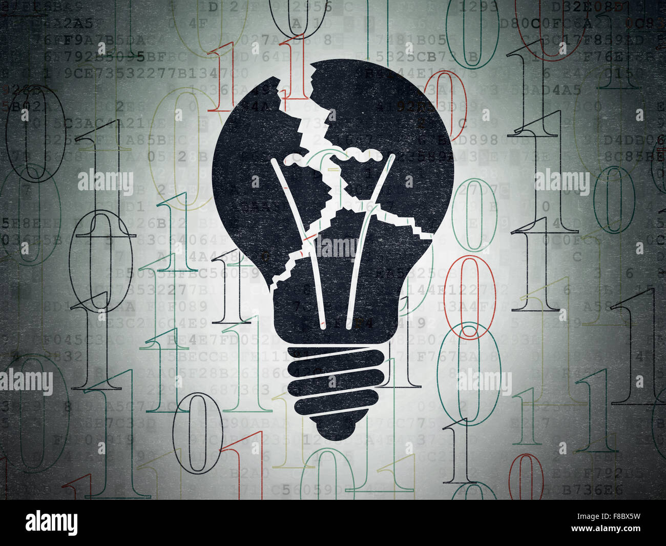 Finance concept: Light Bulb on Digital Paper background Stock Photo - Alamy