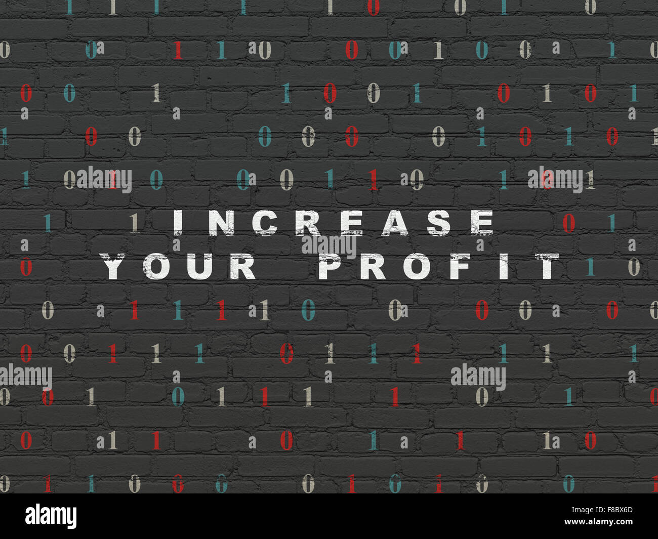 Finance concept: Increase Your profit on wall background Stock Photo ...
