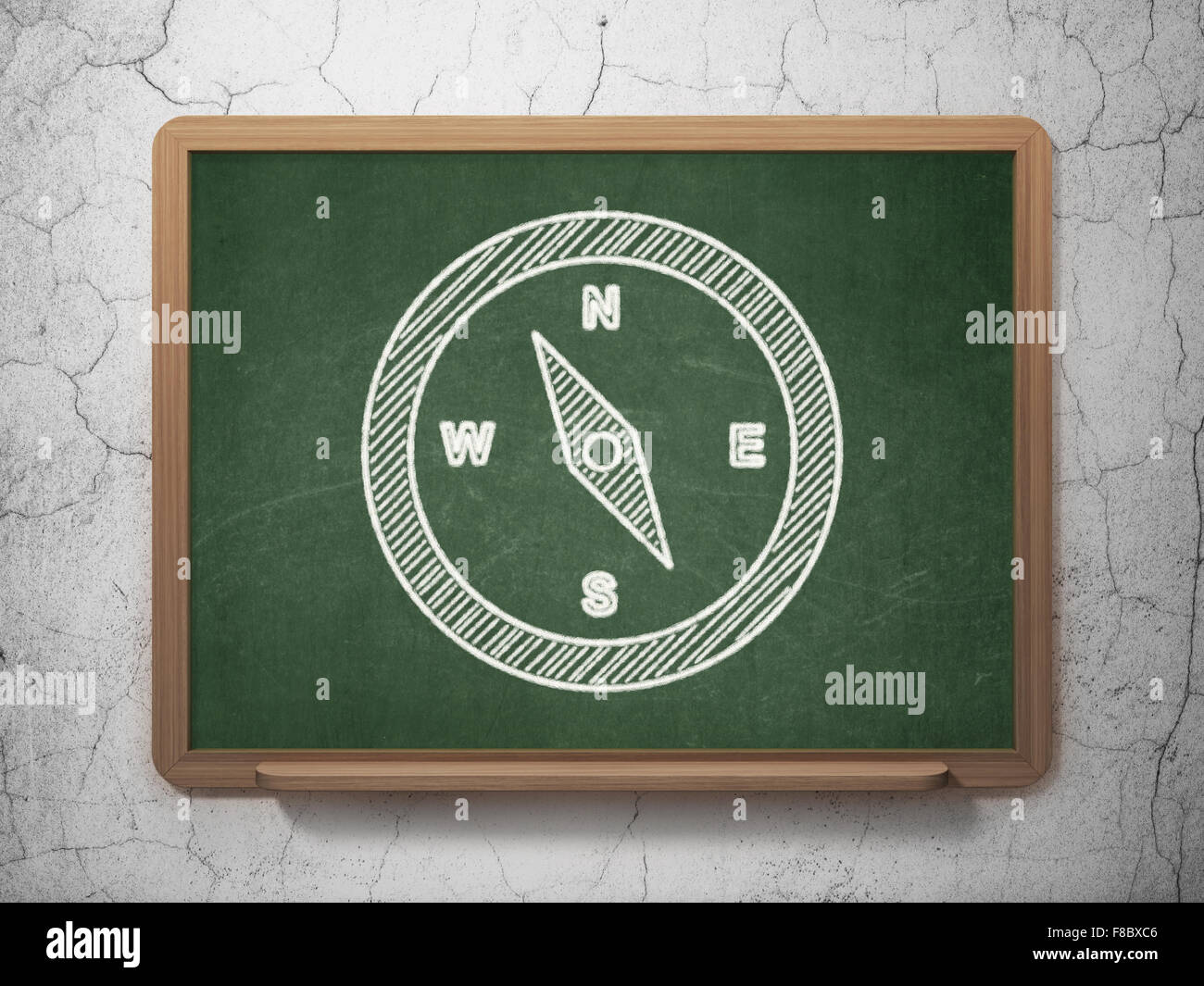 Vacation concept: Compass on chalkboard background Stock Photo - Alamy