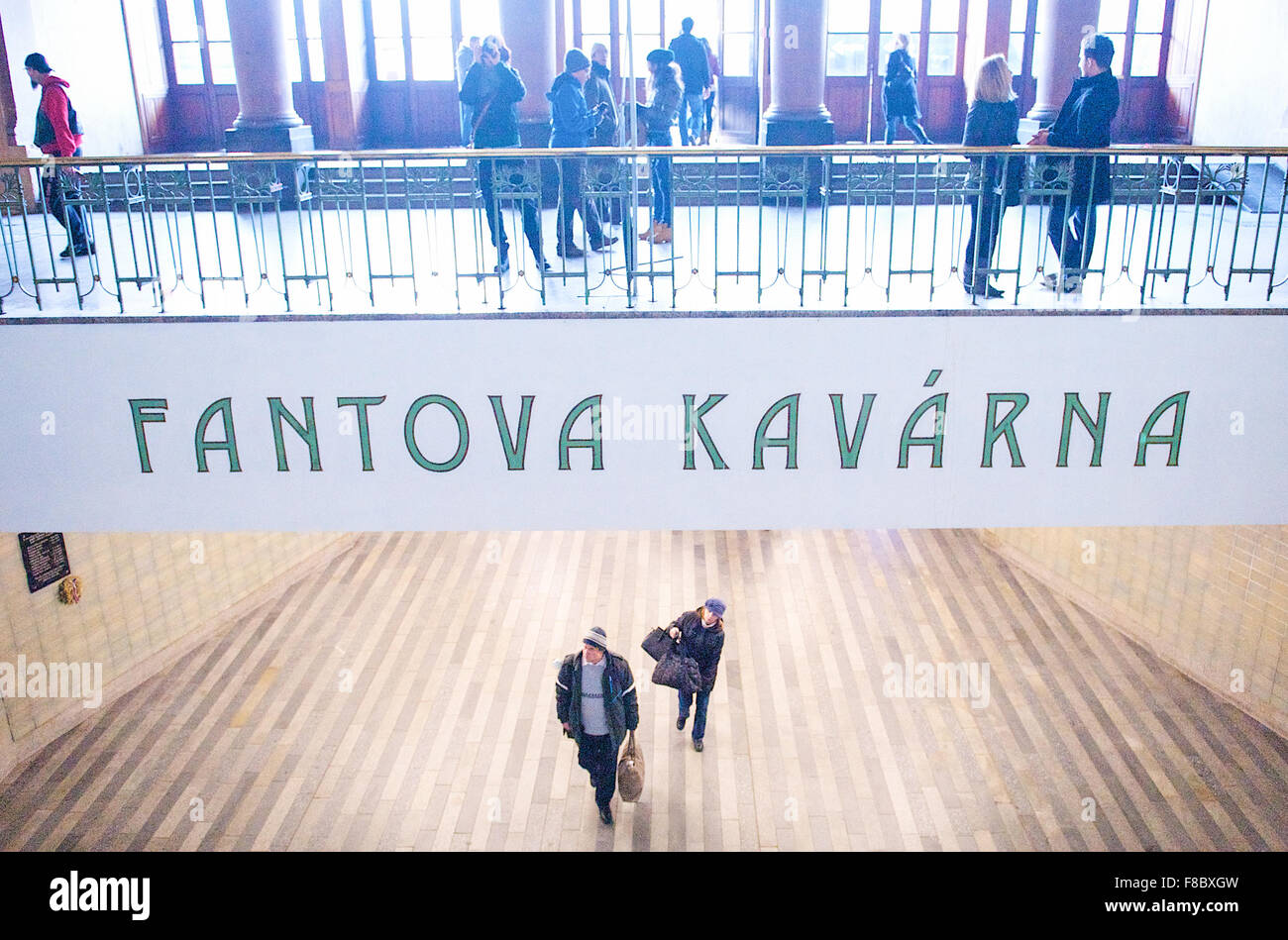 The subway below the beautiful, old main line train station of Praha ...
