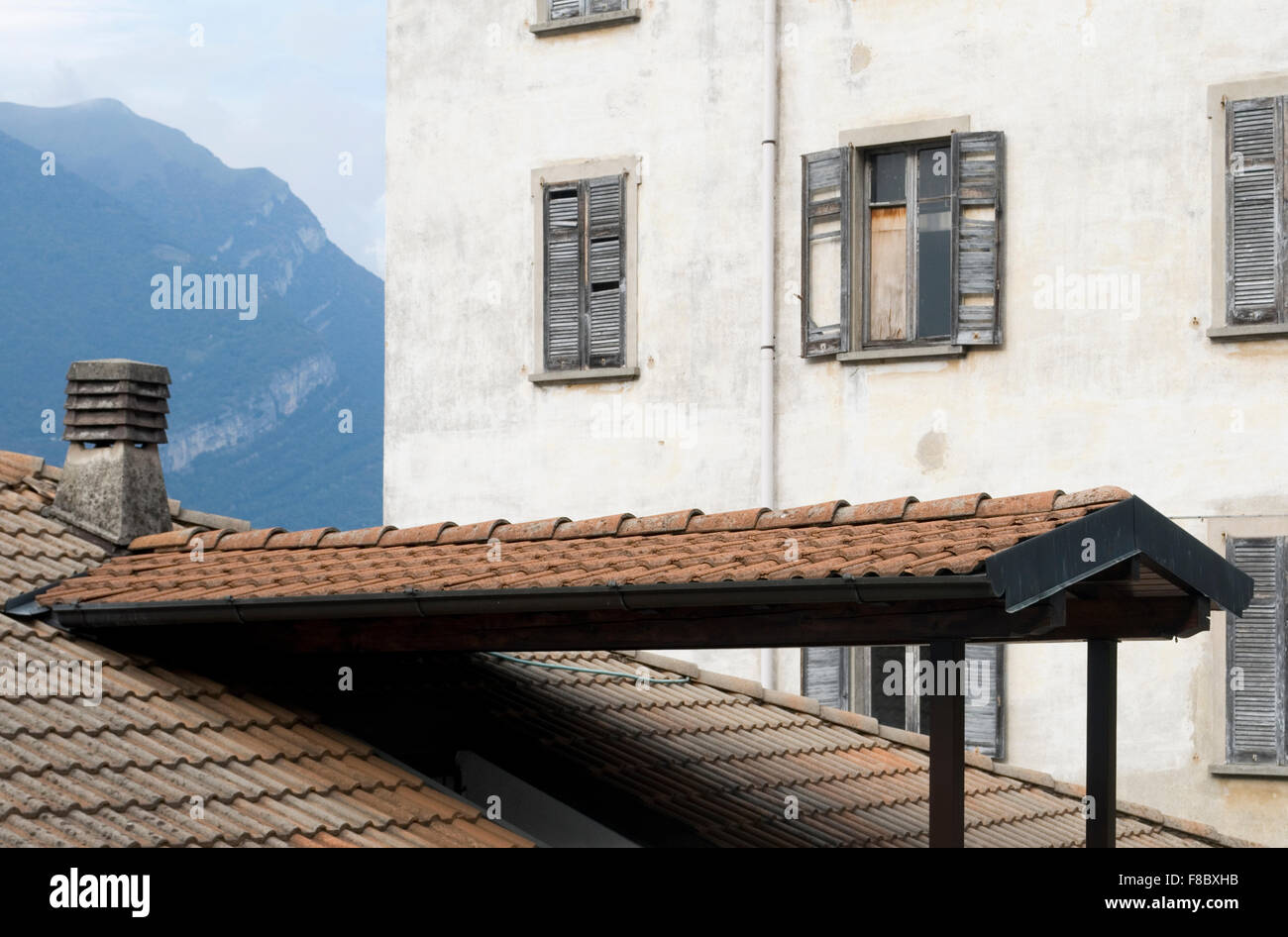 Old Houses, Lake Como, Italy Stock Photo - Alamy