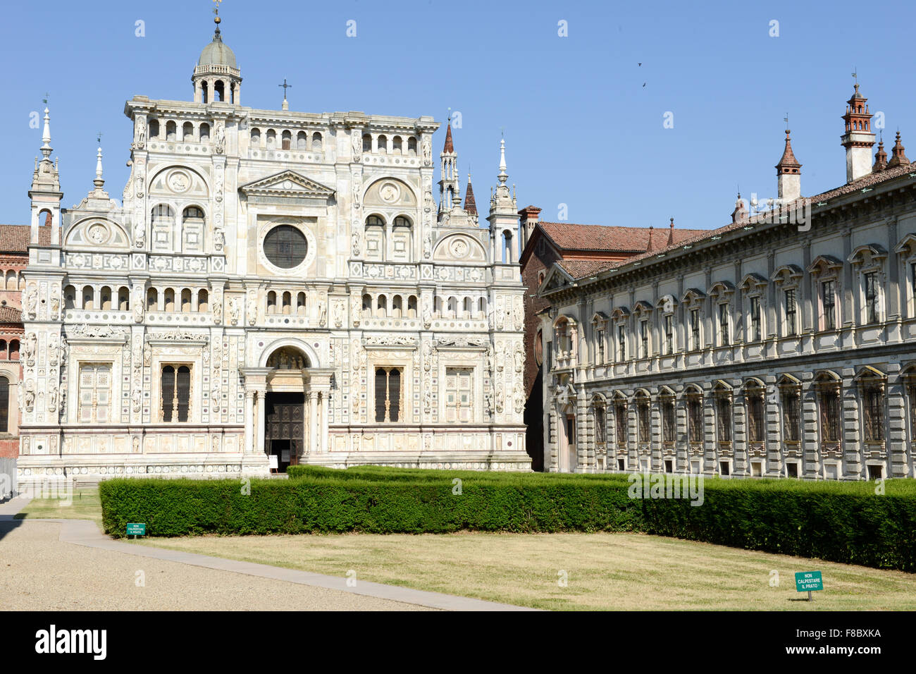 Certosa of Pavia medieval church and monastery in Pavia, Italy Stock ...