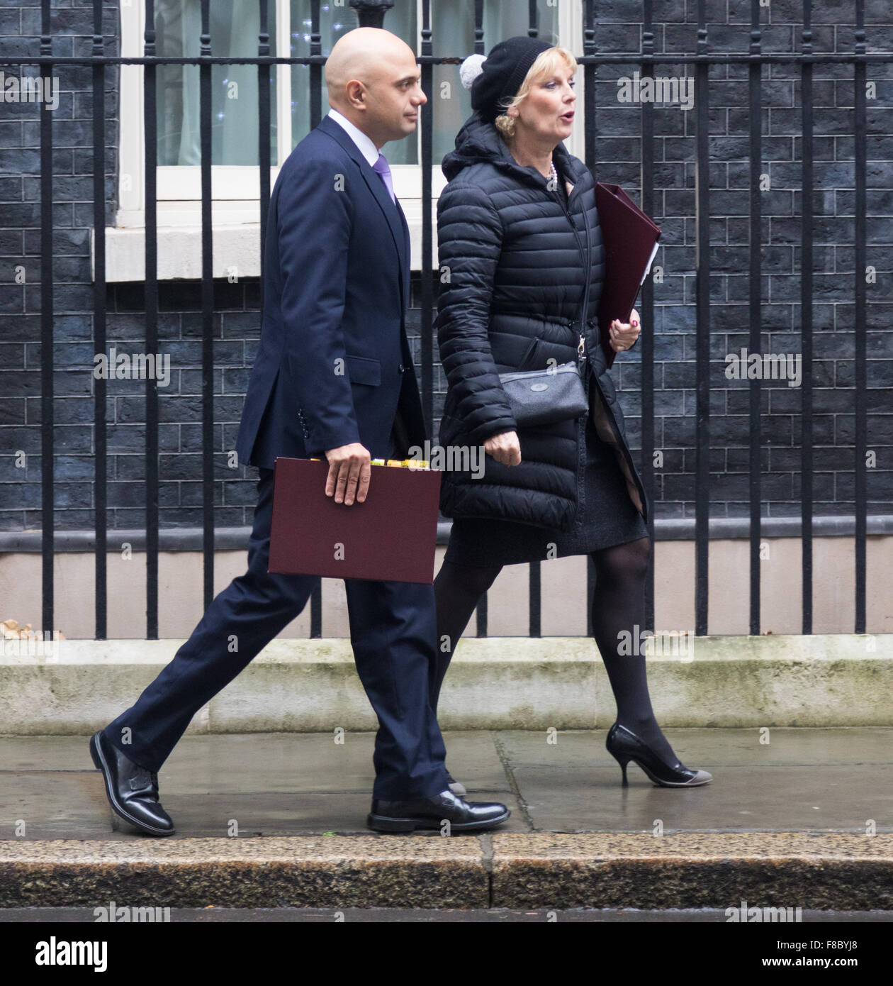 Downing Street, London, December 8th 2015. Business Secretary Sajid ...