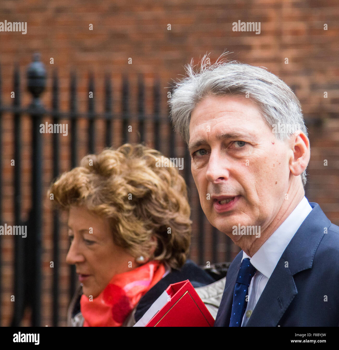 Downing Street, London, December 8th 2015. Baroness Anelay and Foreign ...