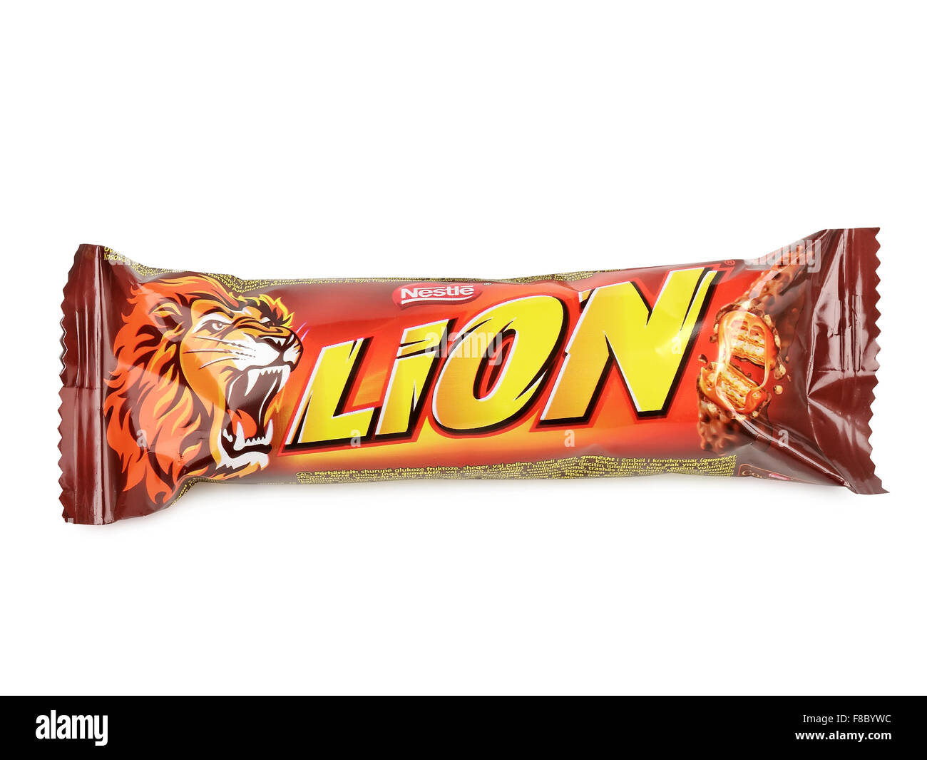 Lion Bar Isolated On White Lion Is A Chocolate Bar Confection That Is Lion Bar Isolated On White Lion Is A Chocolate Bar Confection That Is