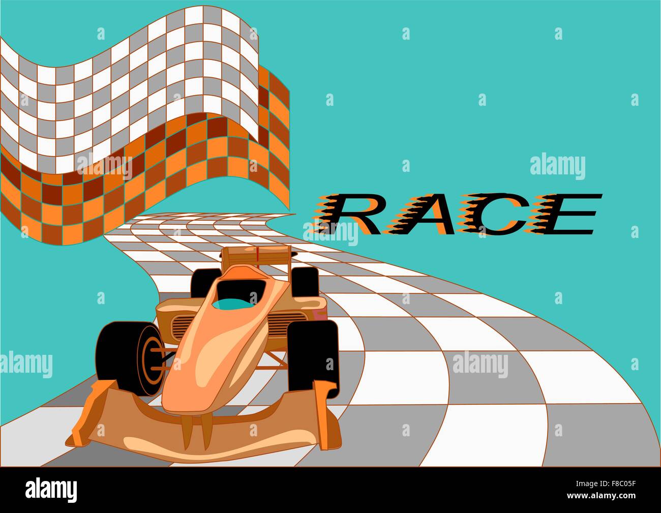 race background with car and abstract road Stock Vector Image & Art - Alamy