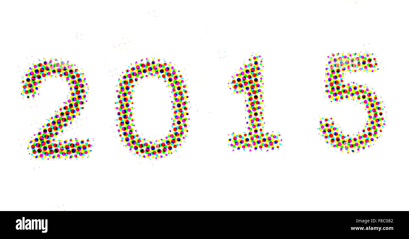 New Year 2015 decoration with colorful numbers Stock Photo - Alamy