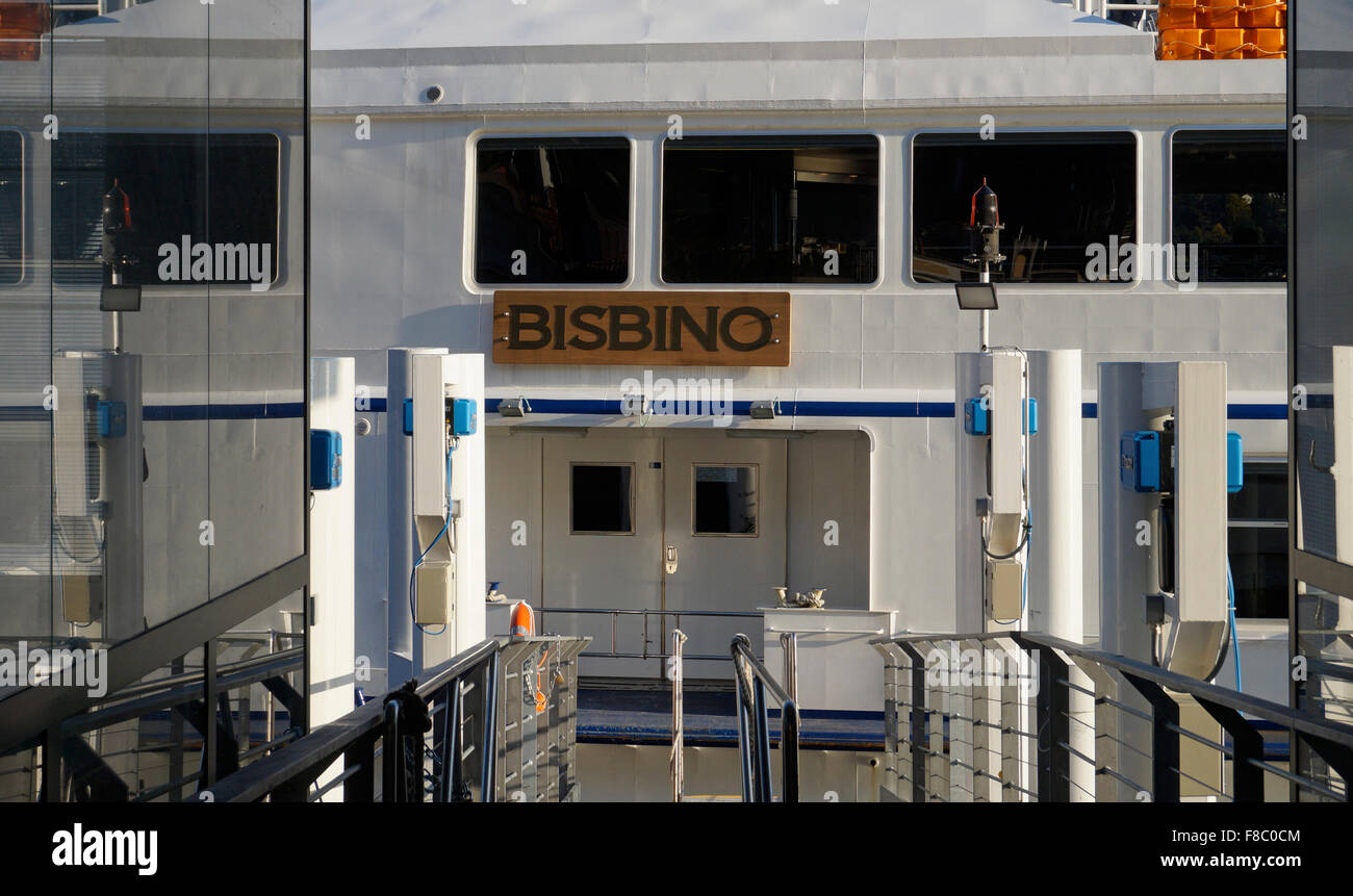 ferry boat at pier, Lake Como, Italy Stock Photo - Alamy