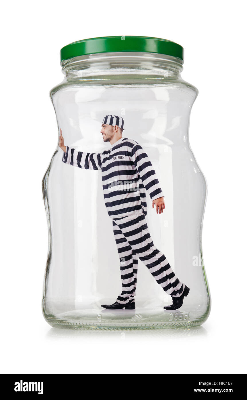 Glass empty jar isolated on white Stock Photo - Alamy