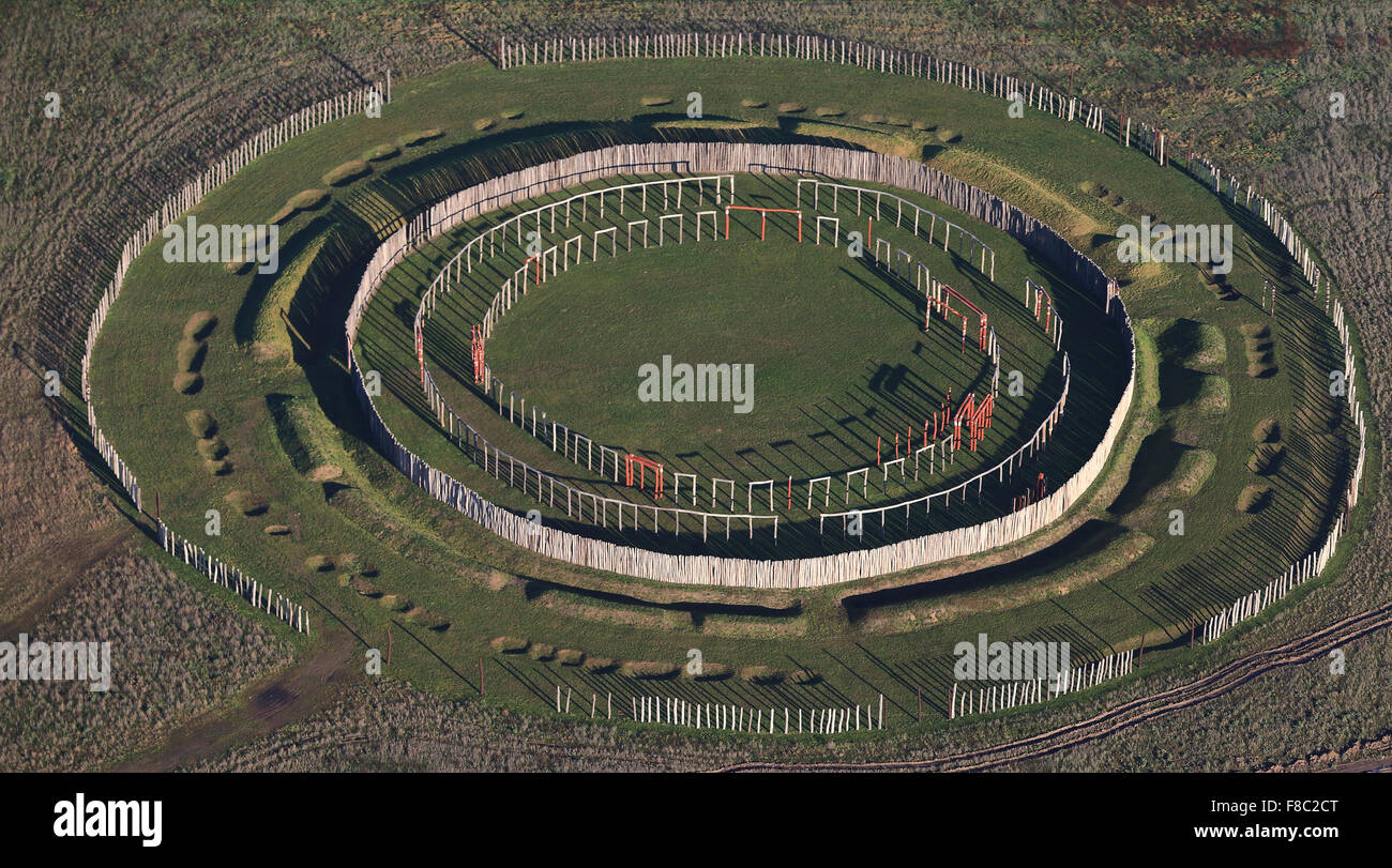 Barby, Germany. 08th Dec, 2015. View of the reconstructed circular ...