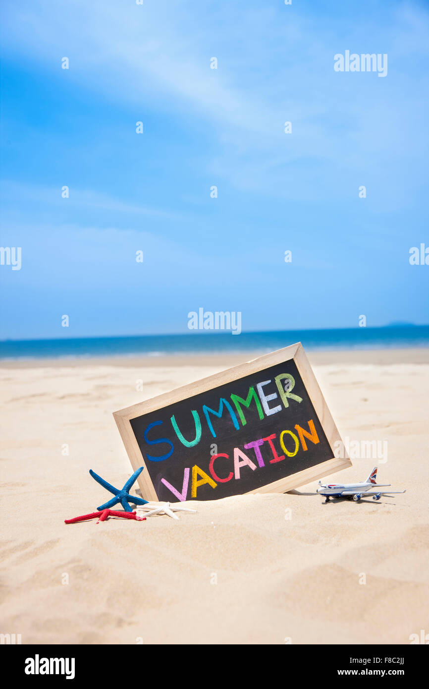 Summer Vacation Word Clip Art