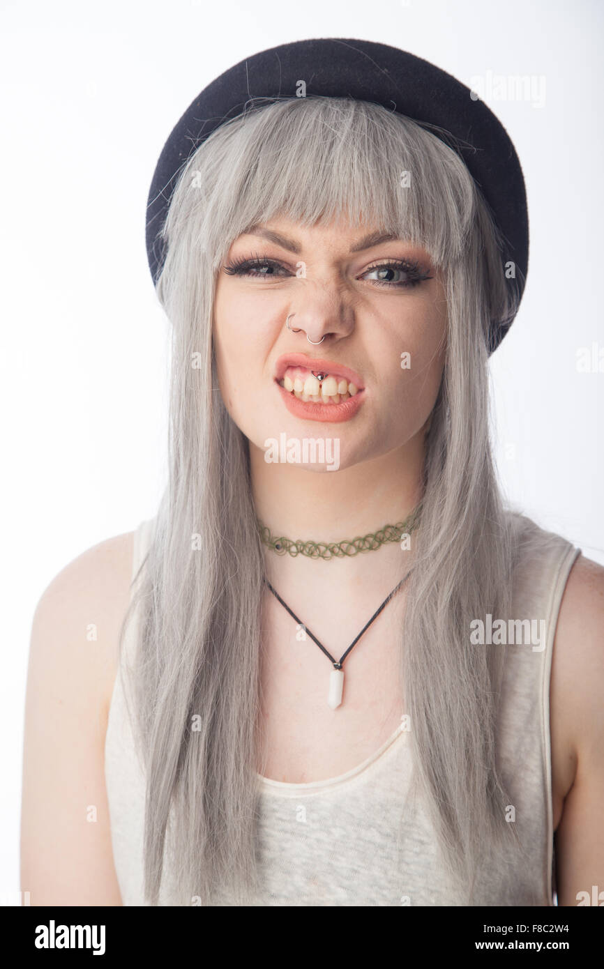 Woman snarling hi-res stock photography and images - Alamy