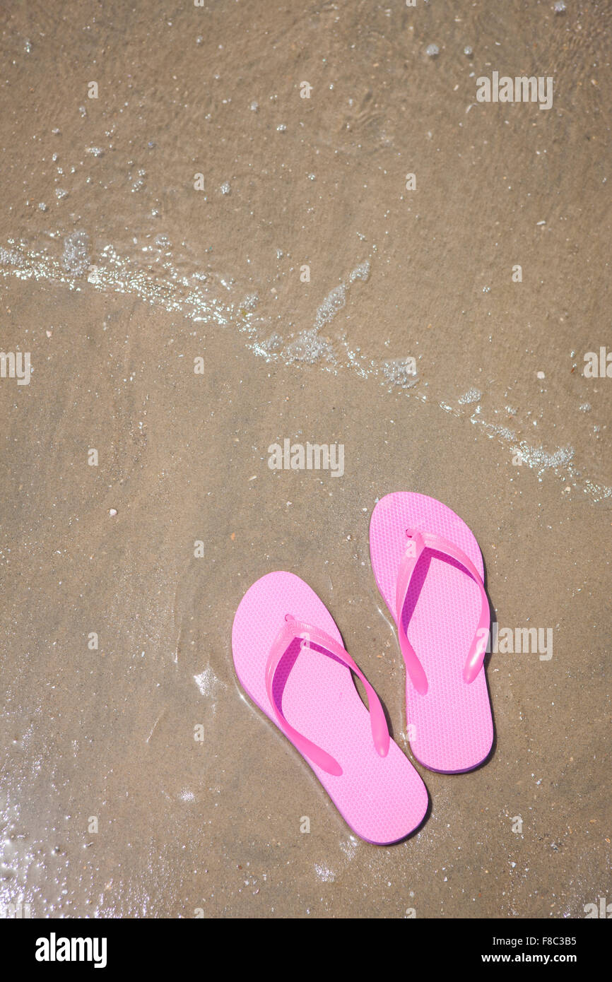 High angle of flip flops hi-res stock photography and images - Alamy