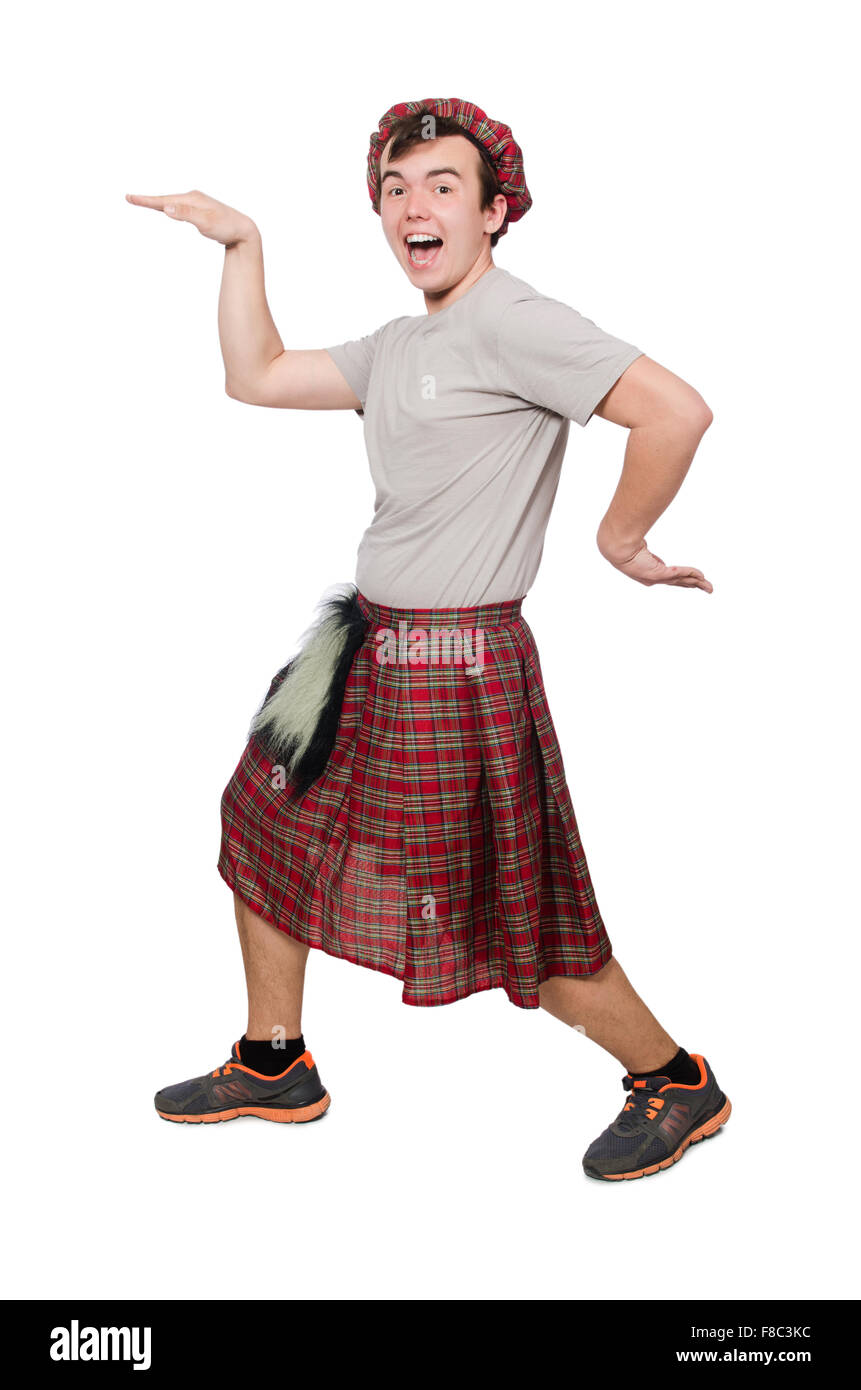 Funny scotsman isolated on white Stock Photo - Alamy