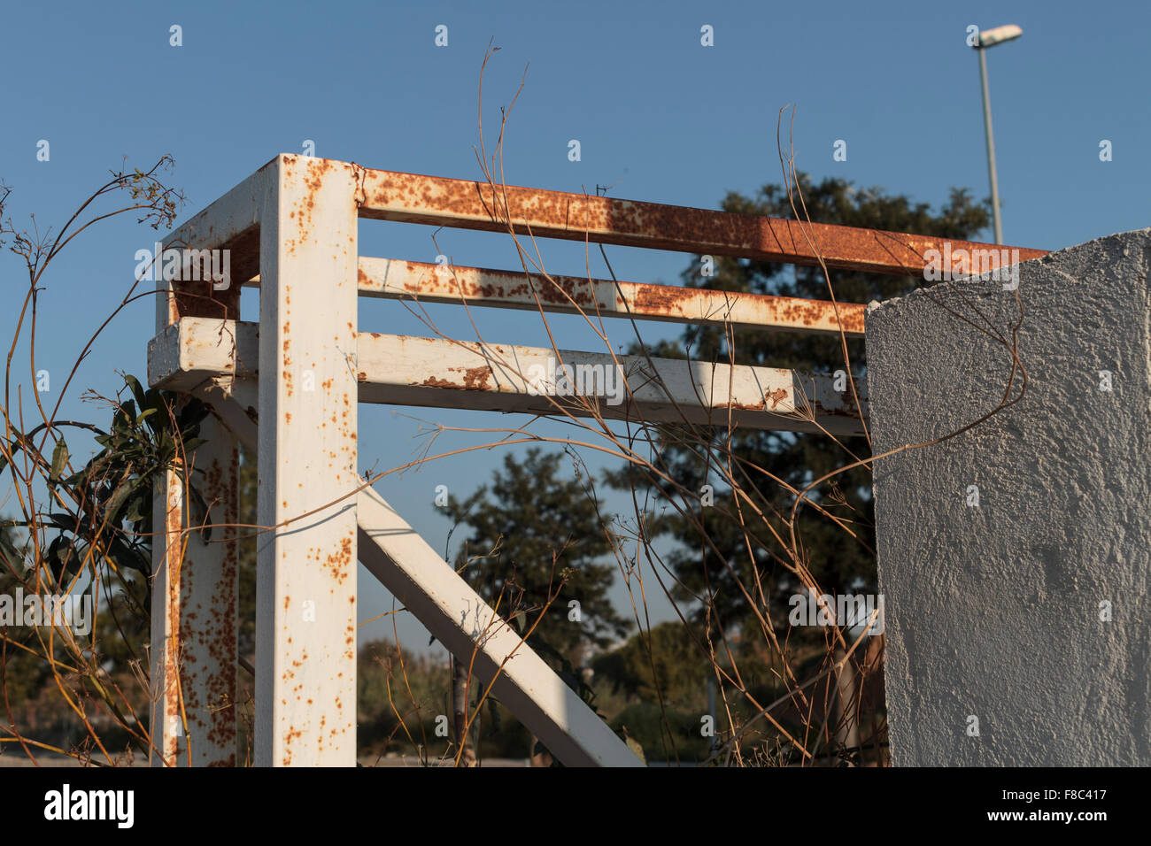 Rusty metal gate detail Stock Photo - Alamy