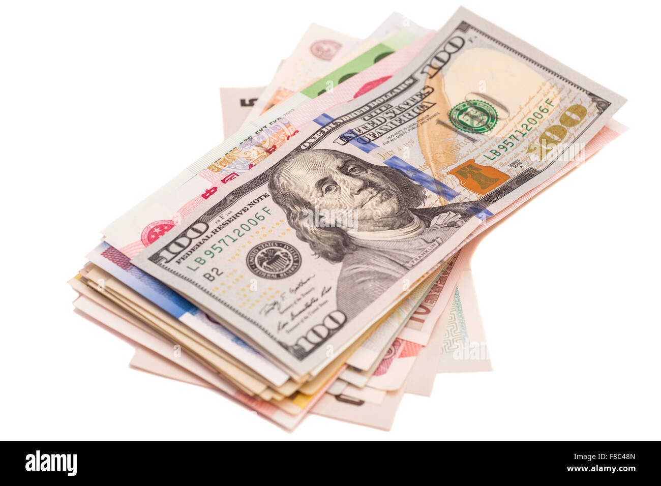 Currencies Euro Pound Dollar Note Cut Out Stock Images & Pictures - Alamy