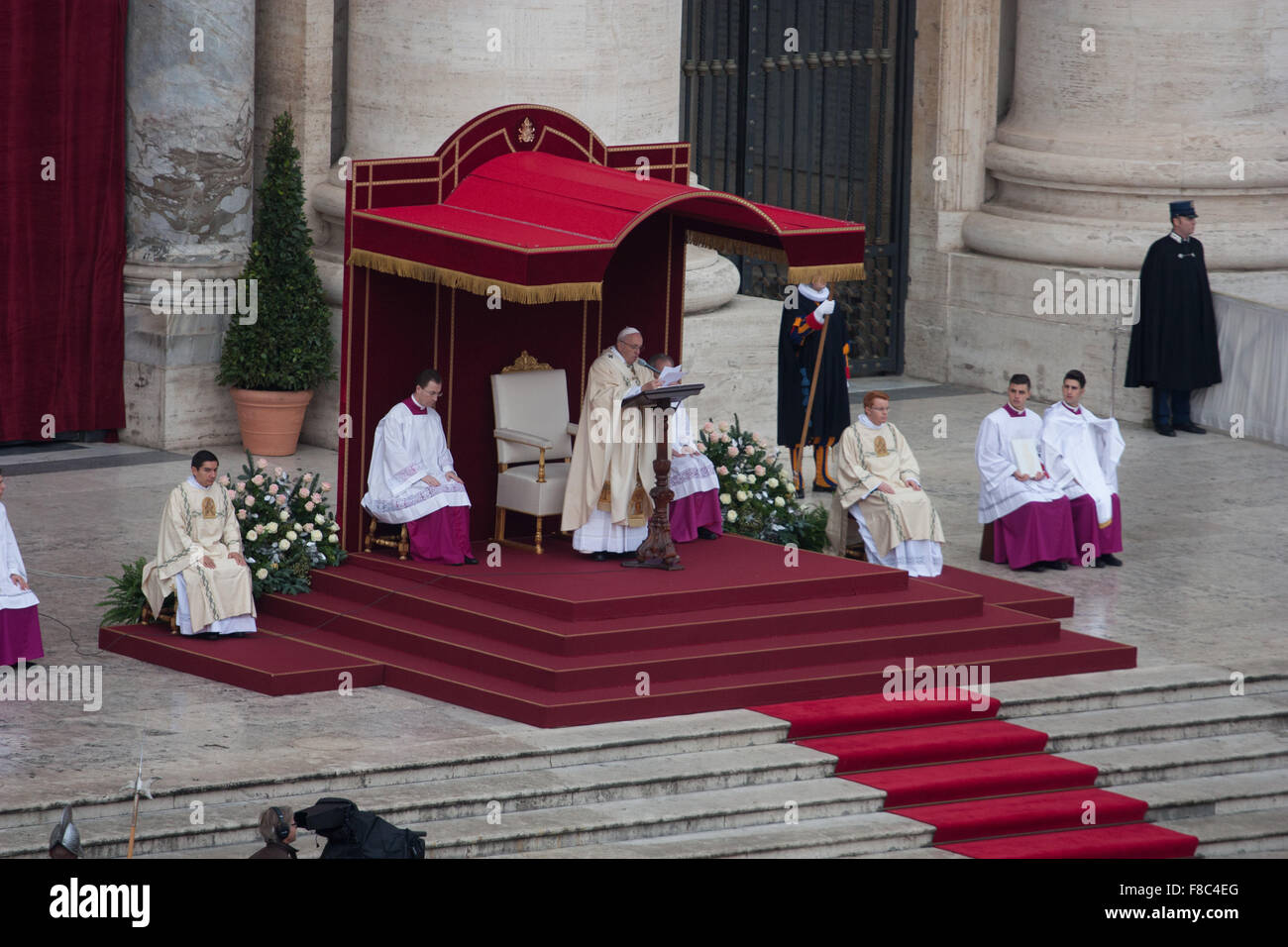 Rome, Italy. 08th Dec, 2015. The Holy Mass for the opening of Holy Door ...