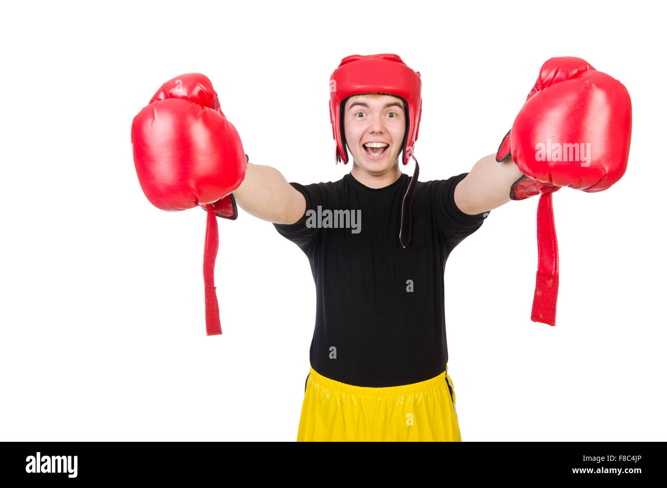 Funny boxer isolated on the white background Stock Photo - Alamy