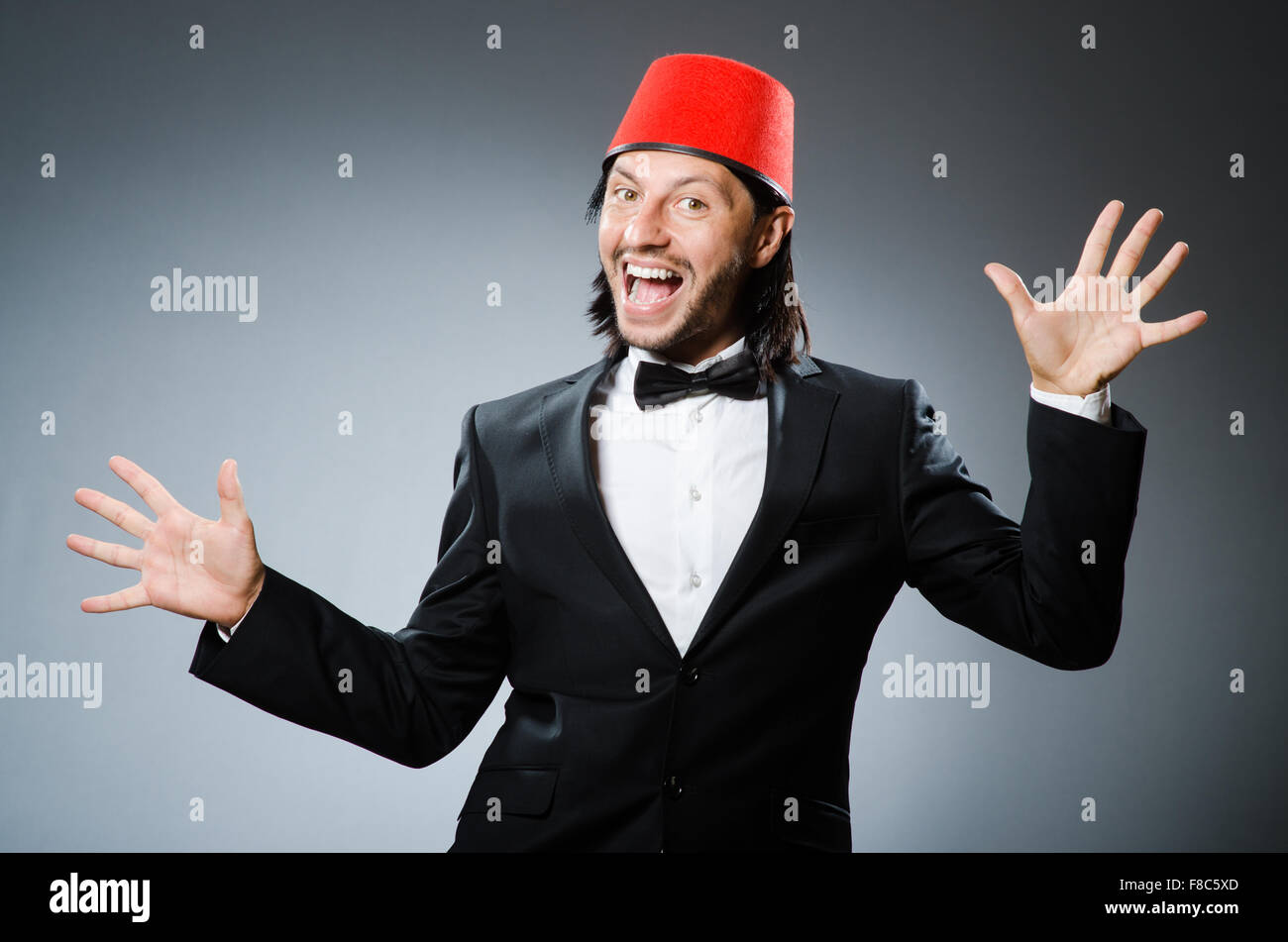 Man in traditional turkish hat and dress Stock Photo - Alamy