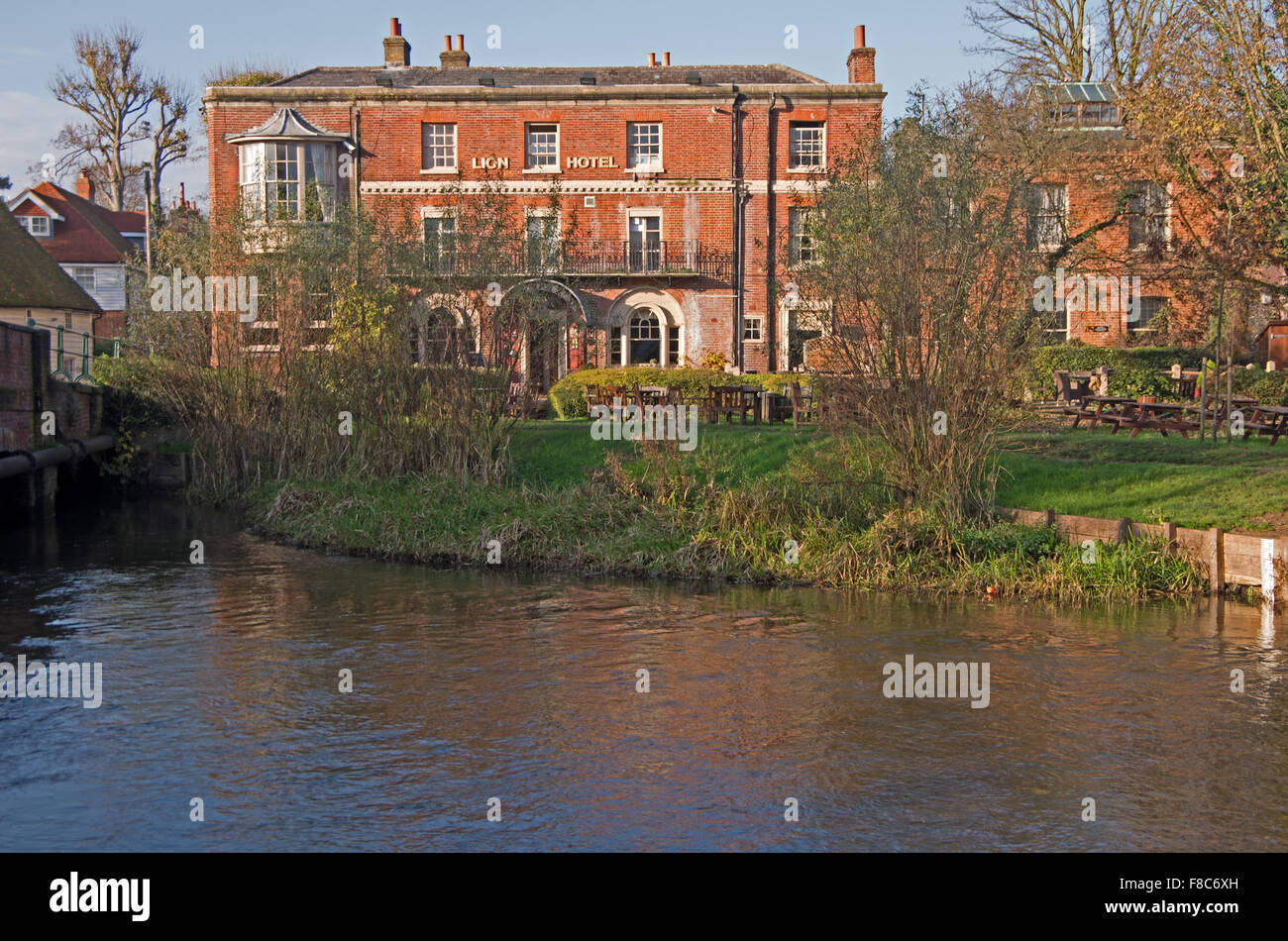 Farningham Kent England Lion Hotel River Darenth Stock Photo - Alamy