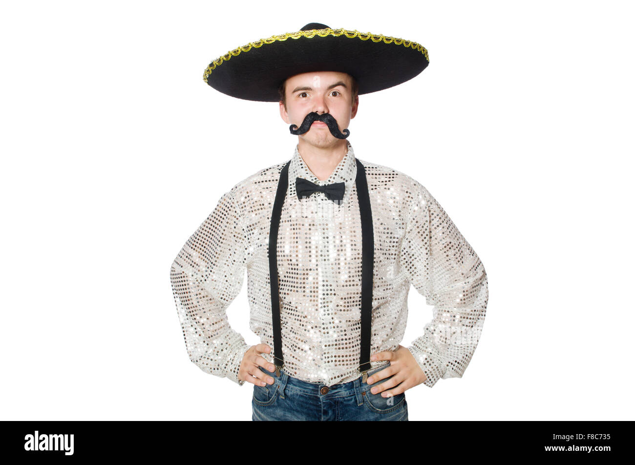 Funny mexican isolated on the white Stock Photo - Alamy