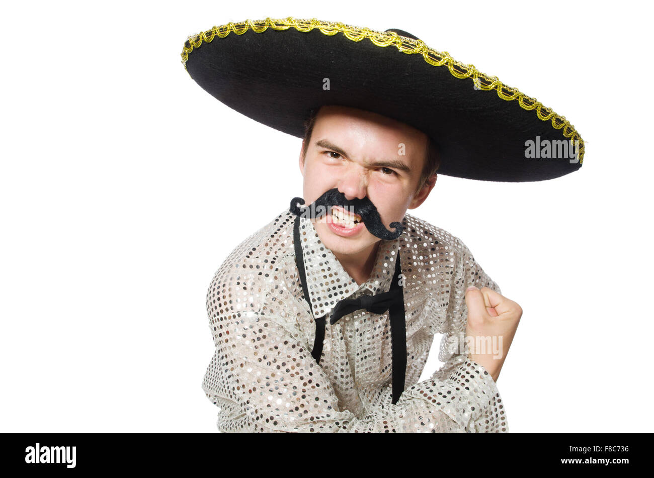 Funny mexican isolated on the white Stock Photo - Alamy