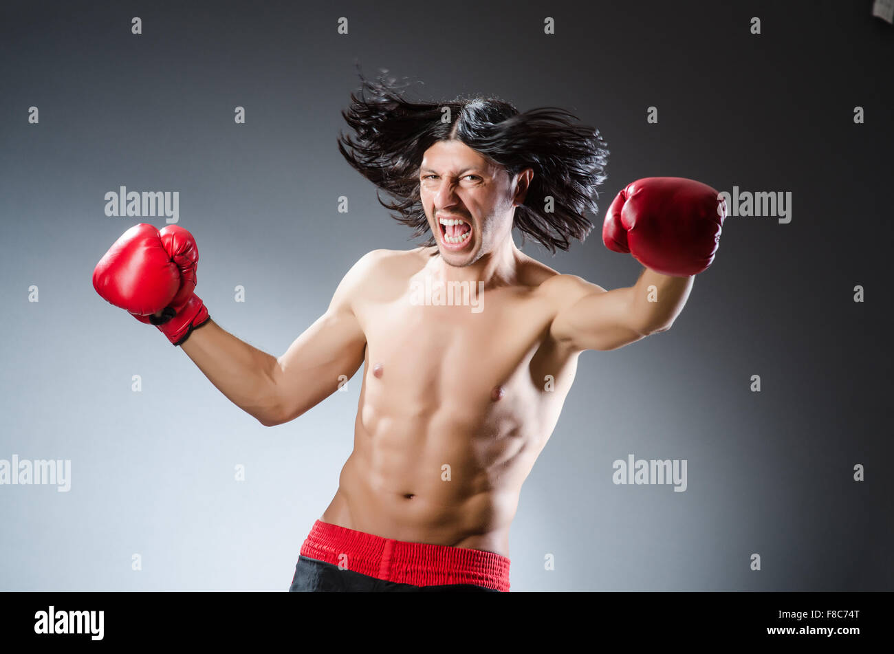 Martial arts fighter at the training Stock Photo - Alamy