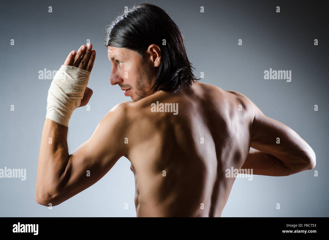 Ripped martial arts expert at training Stock Photo - Alamy