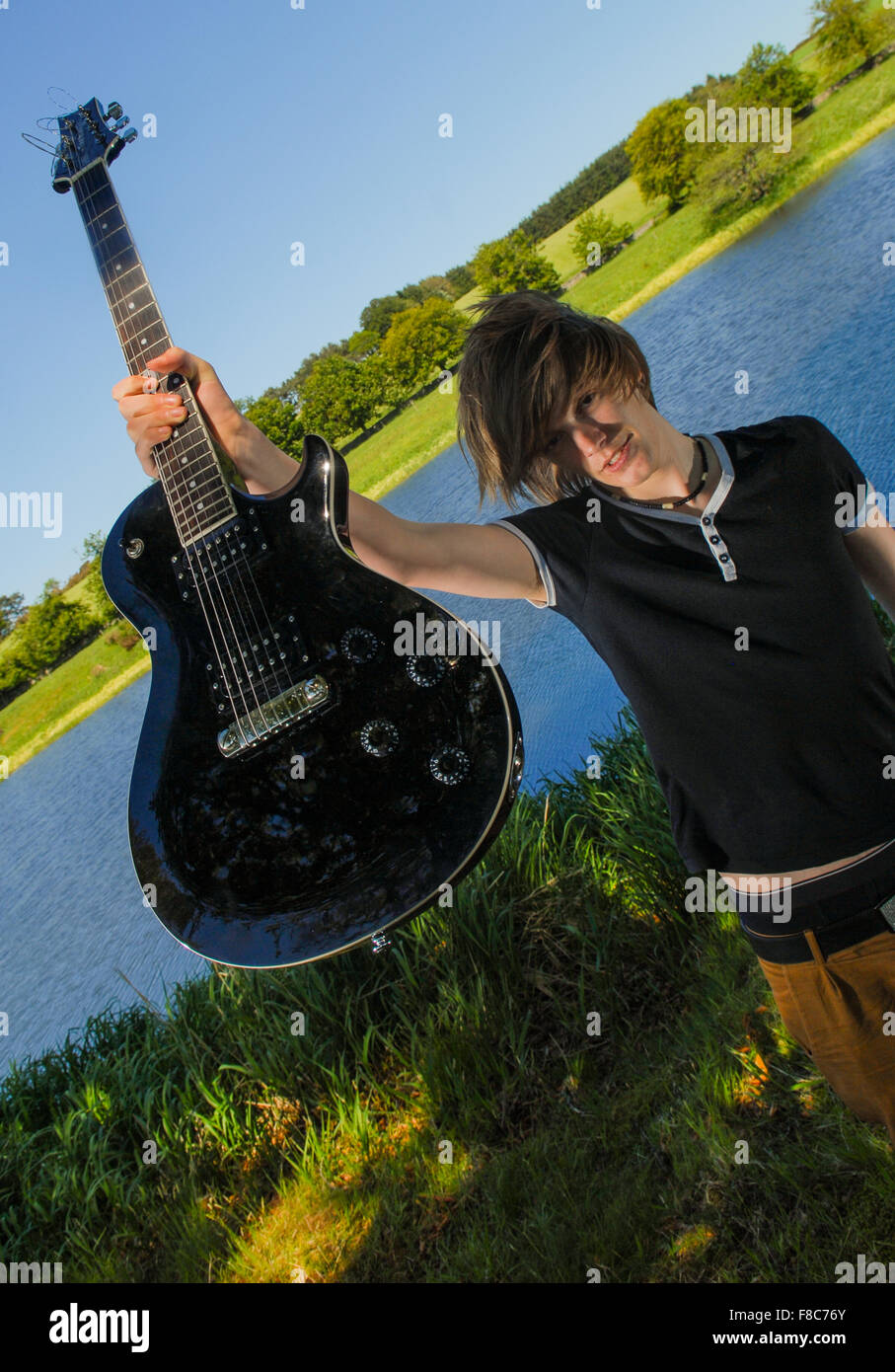 Long hair rocker hi-res stock photography and images - Alamy