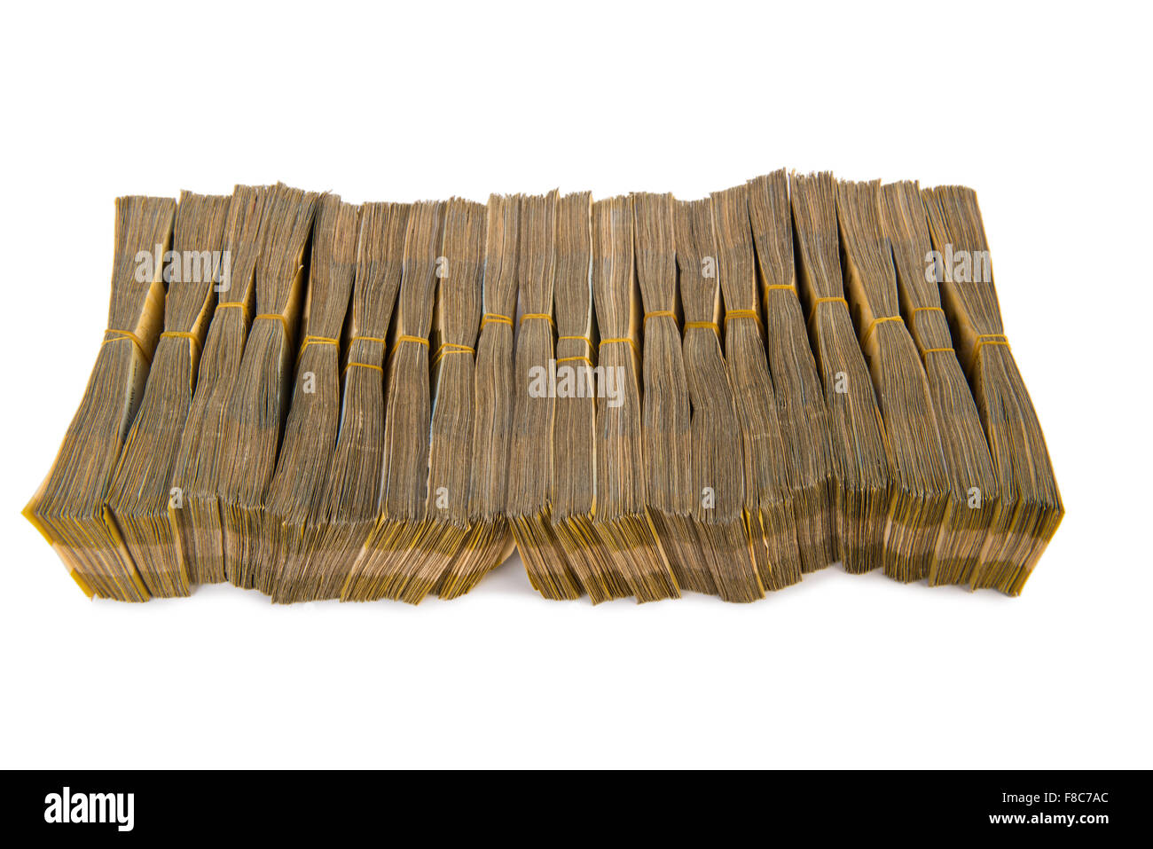 Stack of money isolated on the white Stock Photo - Alamy