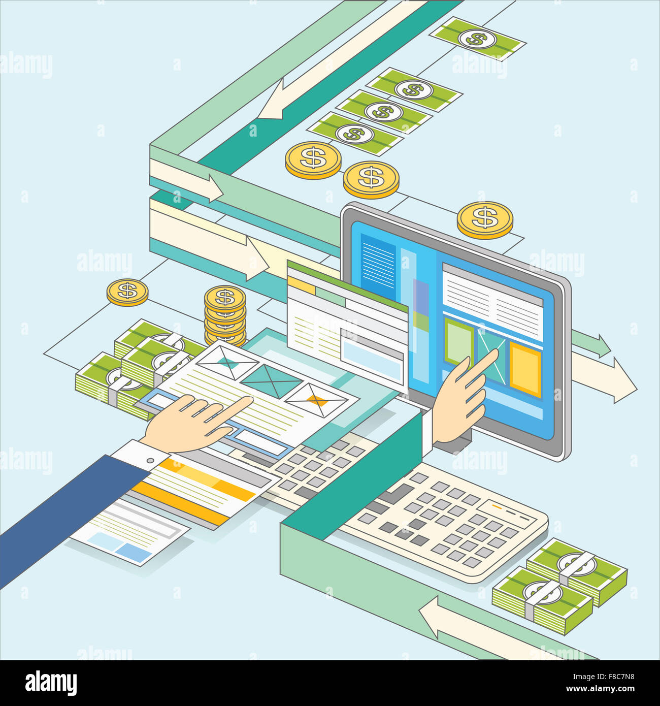 Finance and business with Fin Tech Stock Photo - Alamy