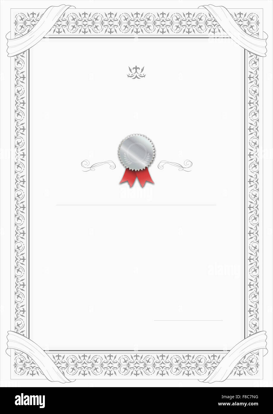 Retro style of certificate of award Stock Photo - Alamy