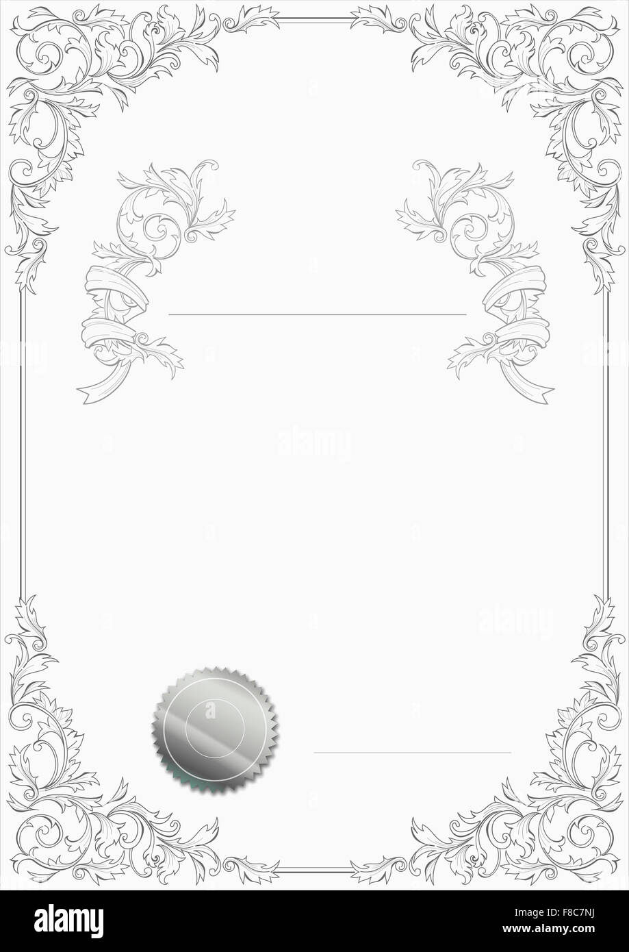 Certificate of award decoration of vines hi-res stock photography and ...