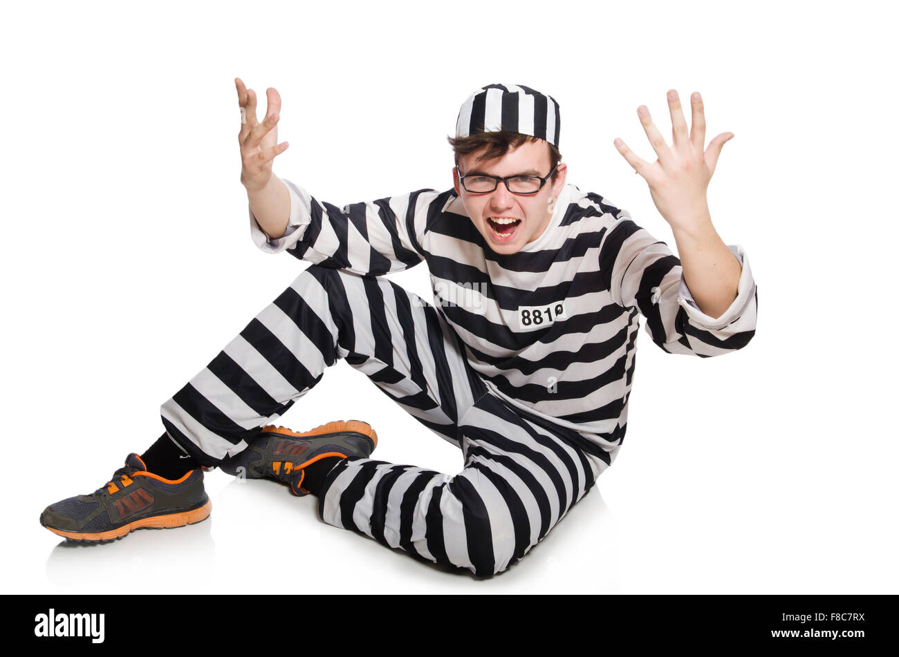 Funny prison inmate in concept Stock Photo - Alamy