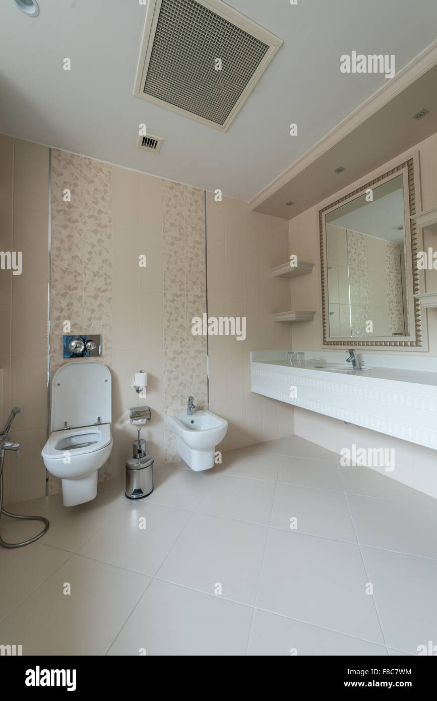 Toilet room in the modern interior Stock Photo - Alamy
