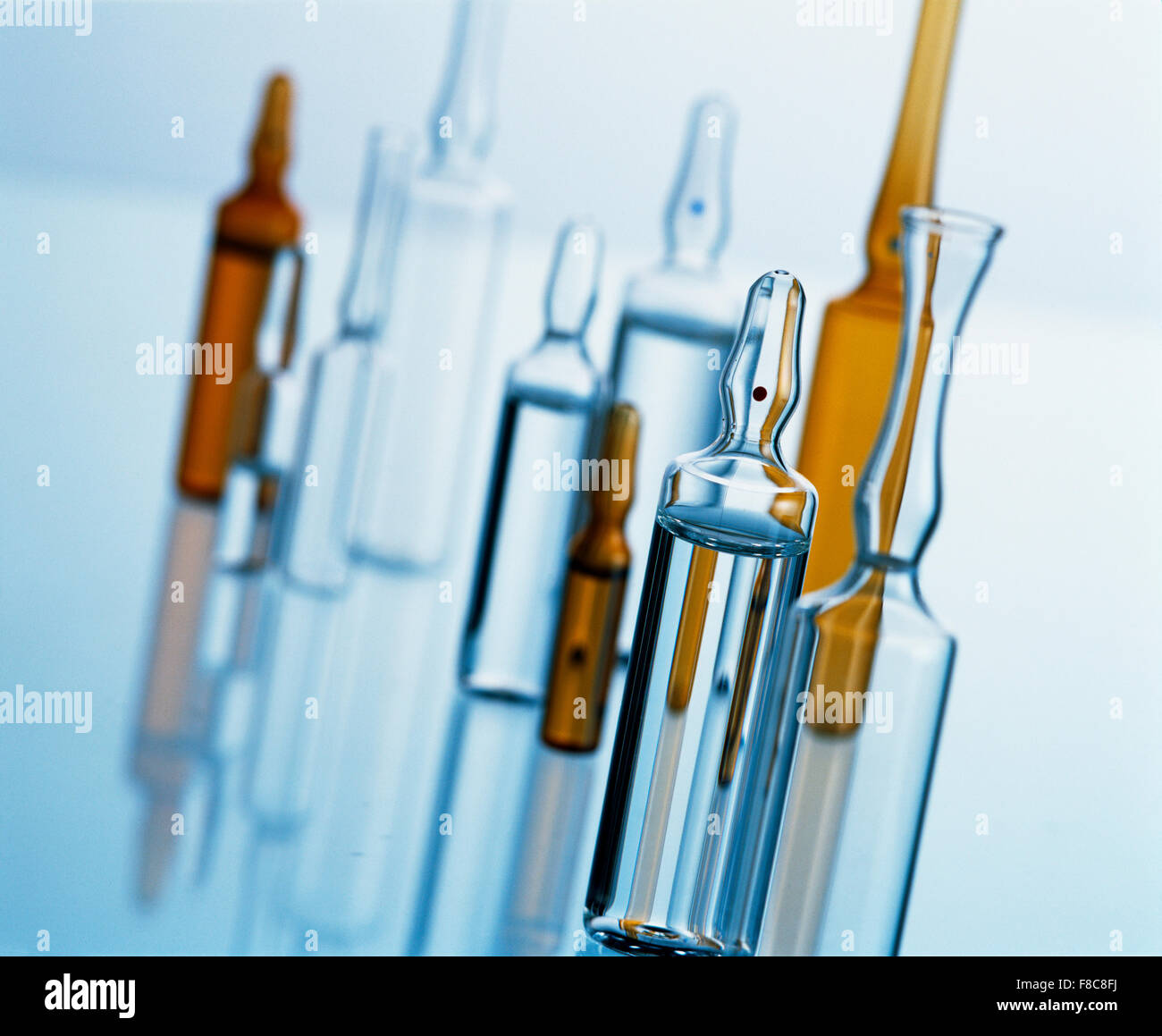 line of pharmaceutical phial Stock Photo - Alamy