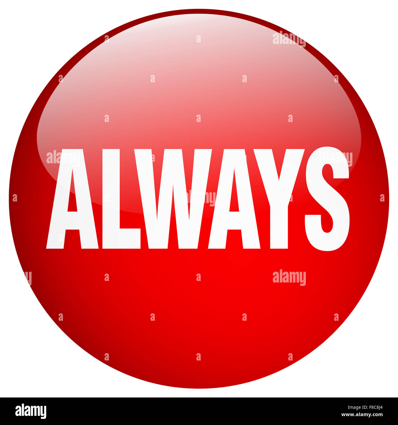 always red round gel isolated push button Stock Photo - Alamy