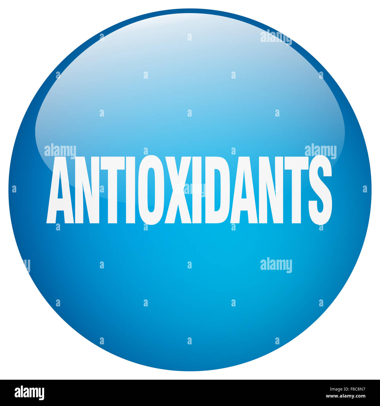 antioxidants blue round gel isolated push button Stock Photo - Alamy