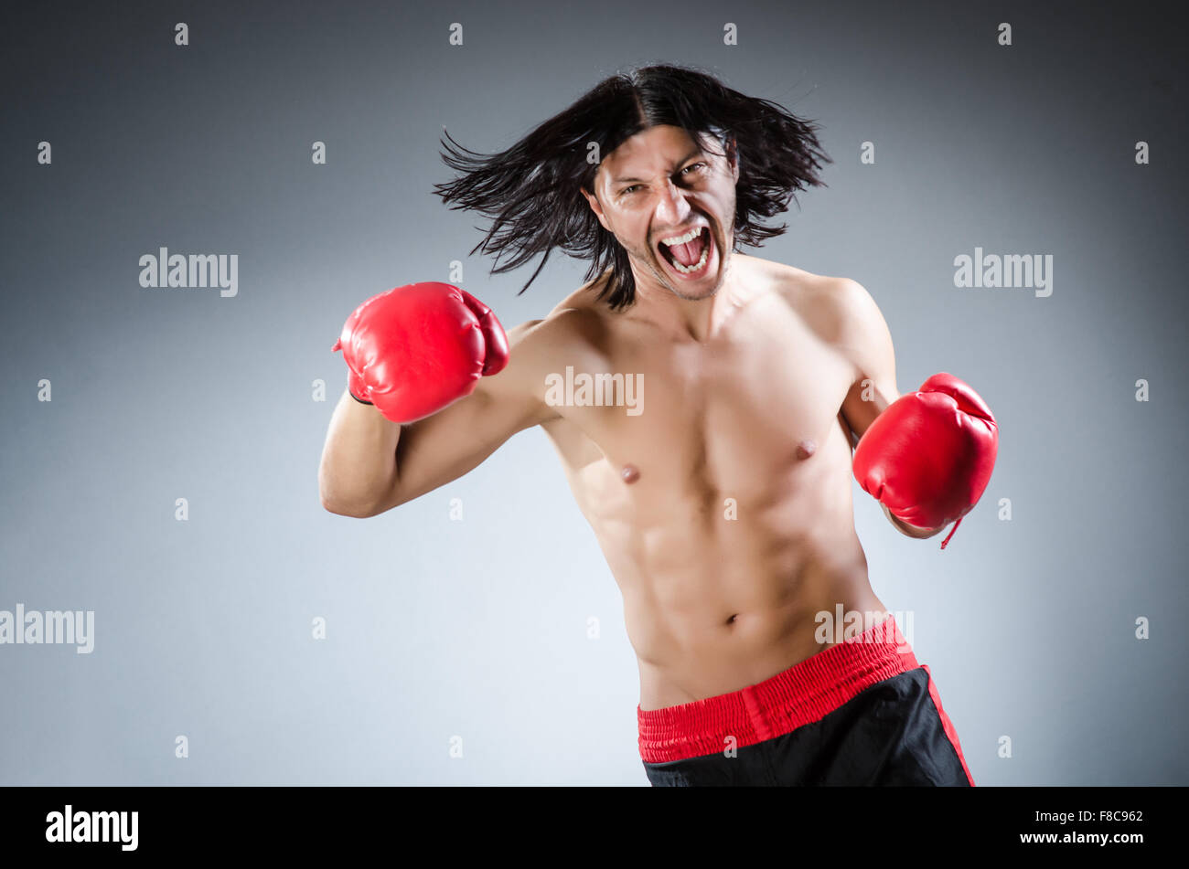 Martial arts fighter at the training Stock Photo - Alamy