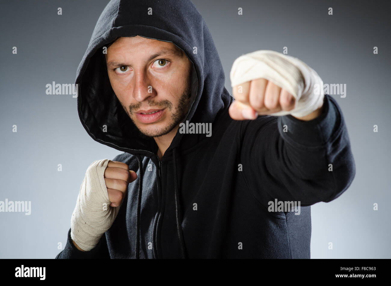 Martial arts fighter at the training Stock Photo - Alamy