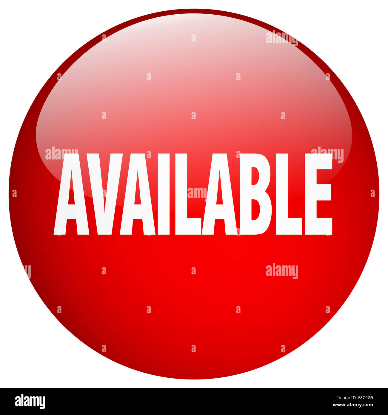 available red round gel isolated push button Stock Photo - Alamy