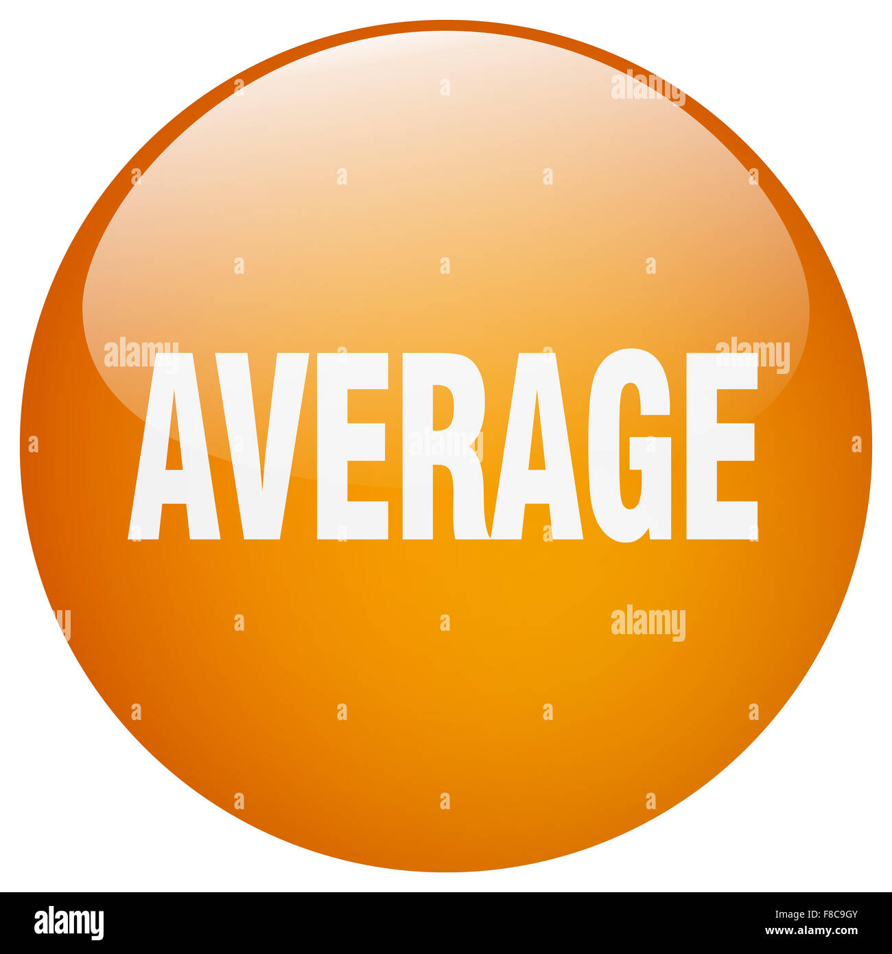 average orange round gel isolated push button Stock Photo - Alamy