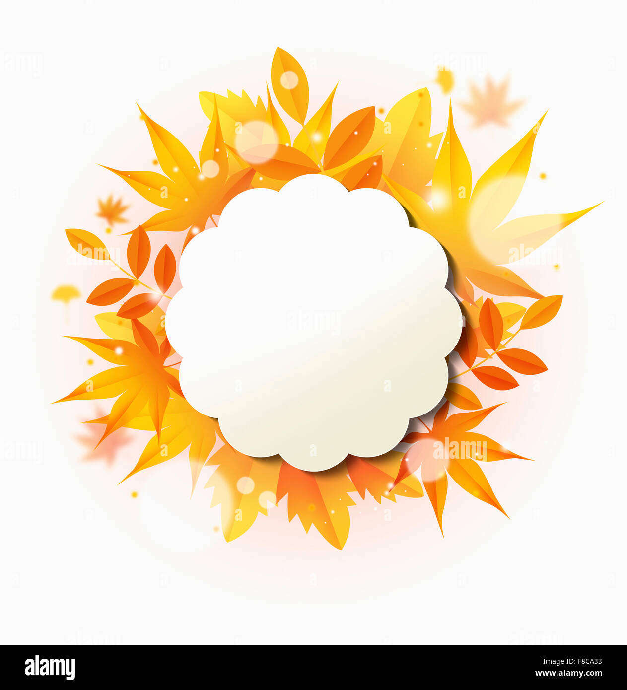 Frame with autumn leaves Stock Photo - Alamy
