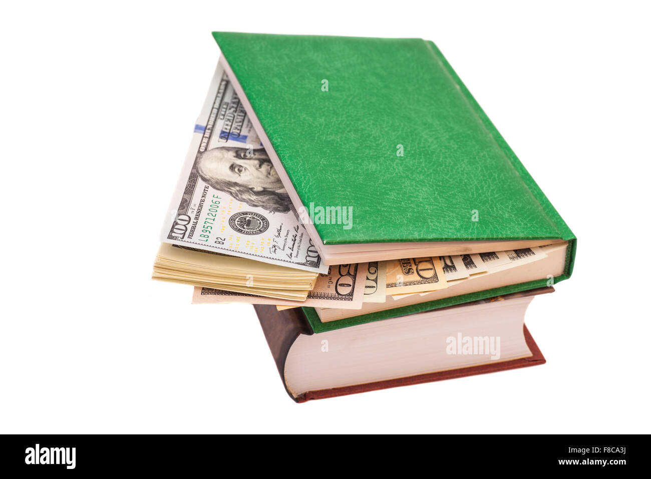 Dollars in Book Stock Photo - Alamy