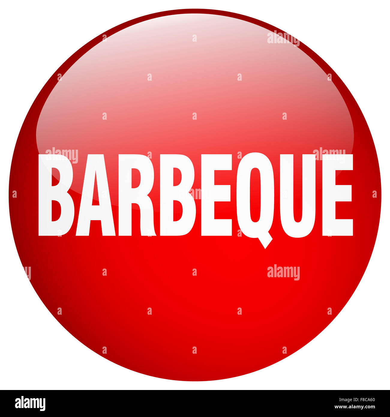 barbeque red round gel isolated push button Stock Photo - Alamy
