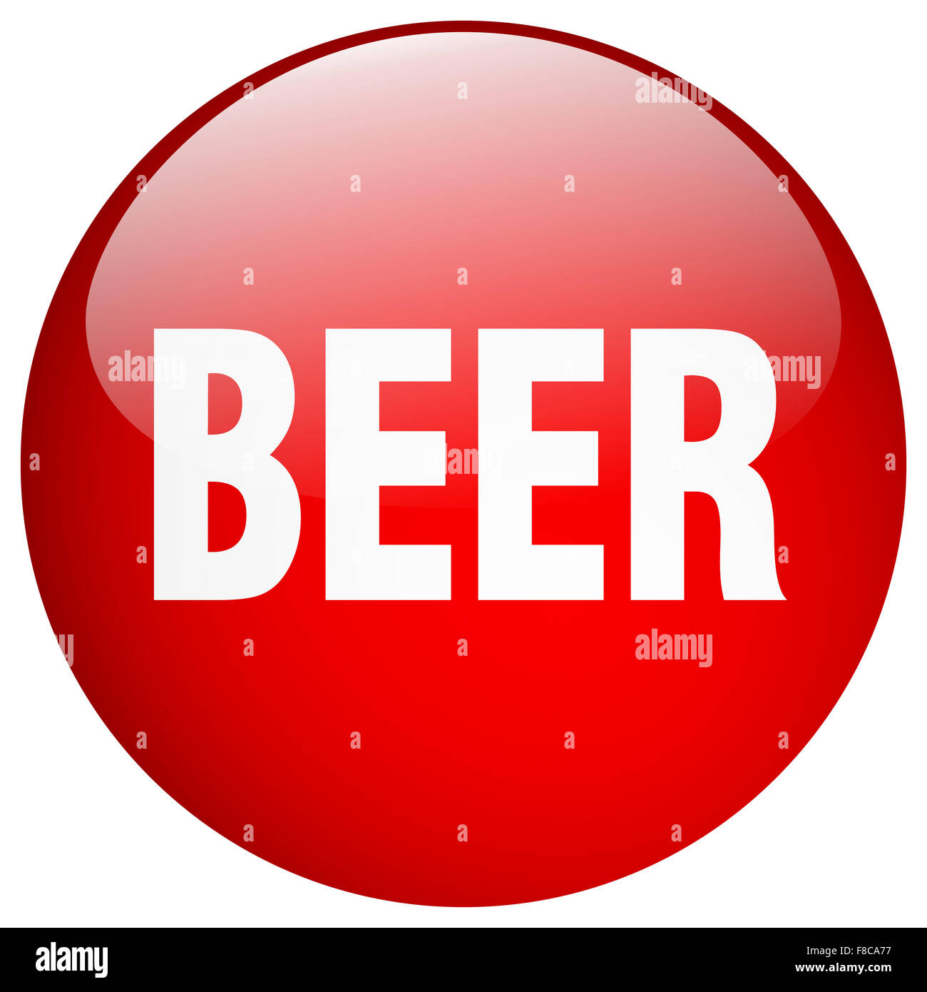 beer red round gel isolated push button Stock Photo - Alamy