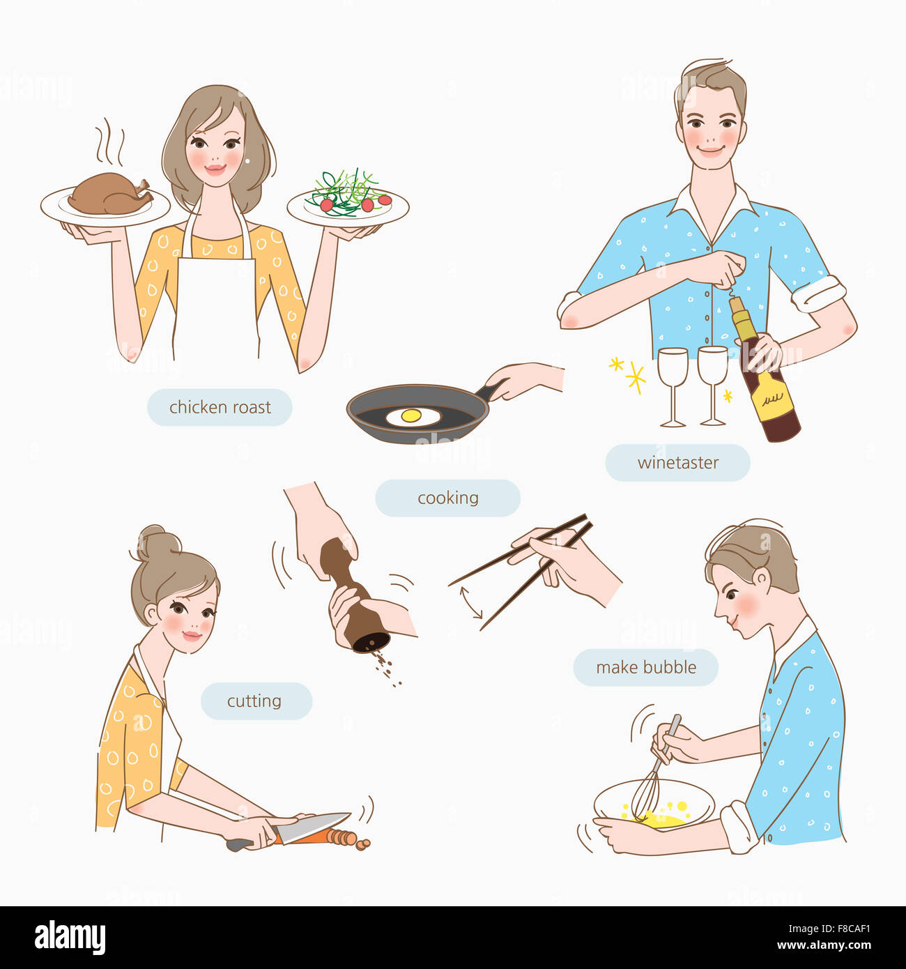People preparing for supper Stock Photo - Alamy