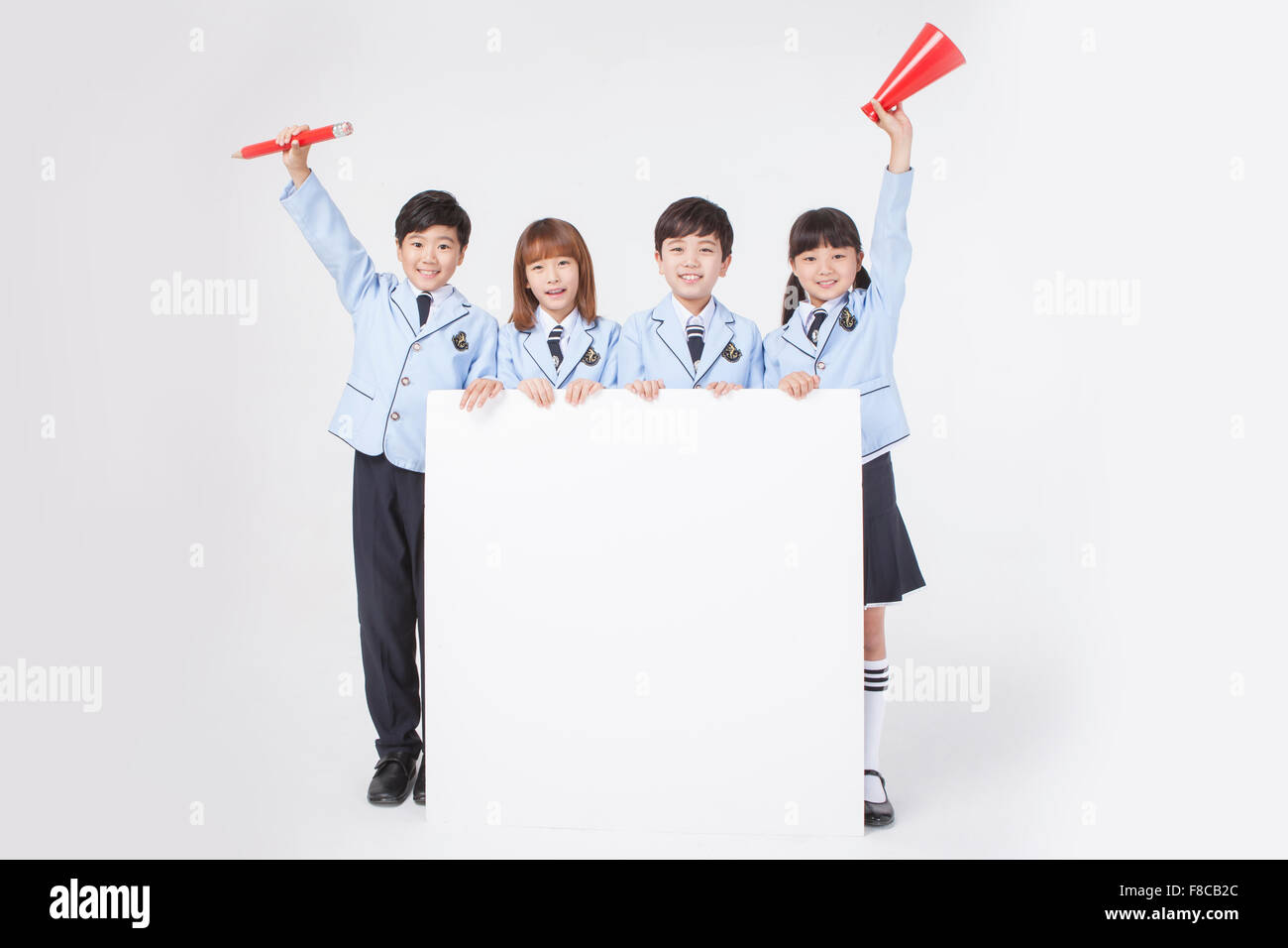 Boy girl holding megaphone hi-res stock photography and images - Alamy