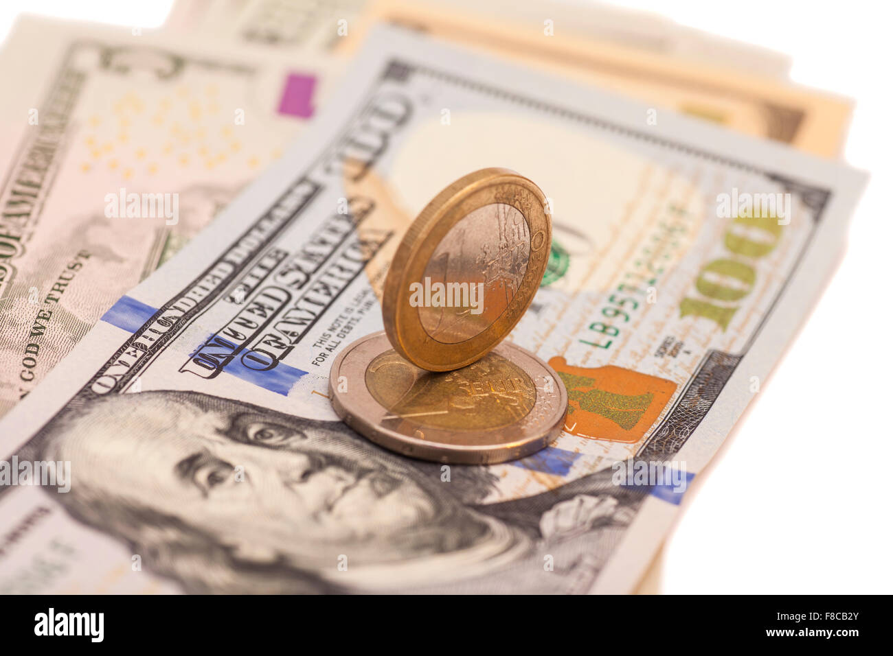 Stacks coins dollar bills hi-res stock photography and images - Alamy